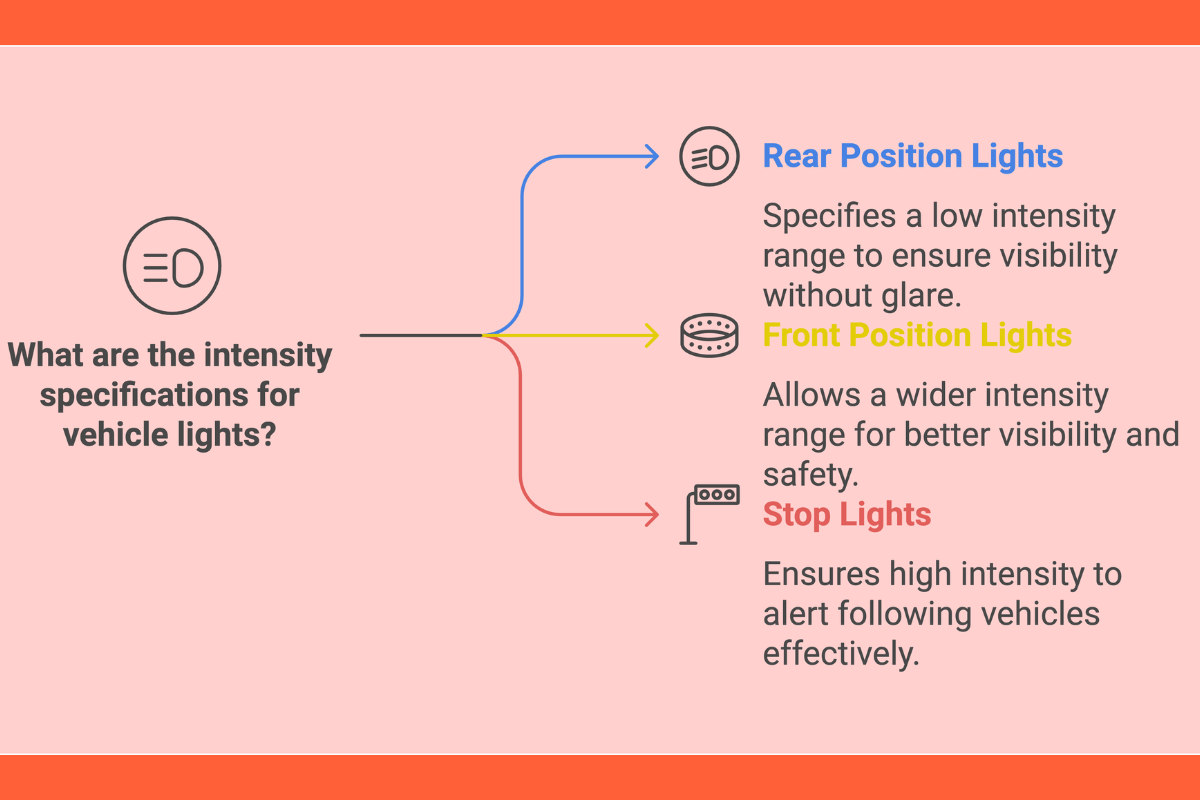 What are rules for vehicle headlights in India, using LED lights allowed?